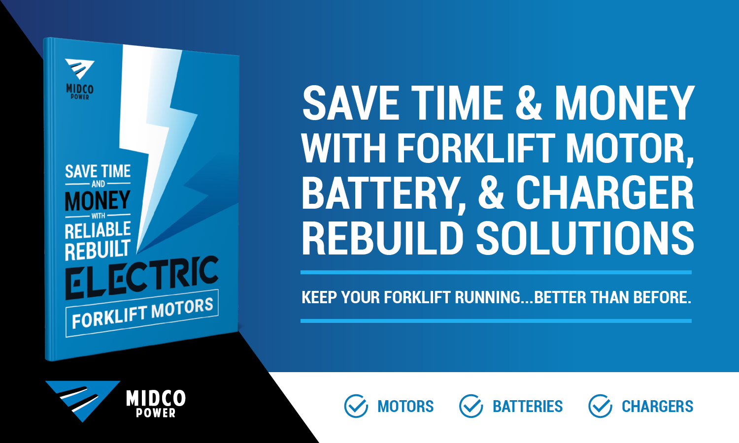 Guide to Electric Forklift Motor, Battery, and Charger Rebuilds